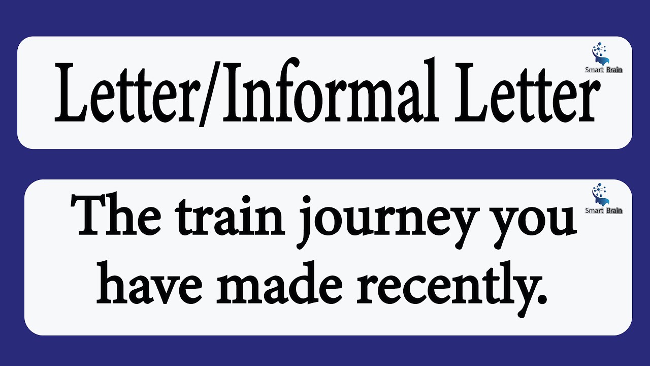 Write a letter to your friend describing your experience of a train ...