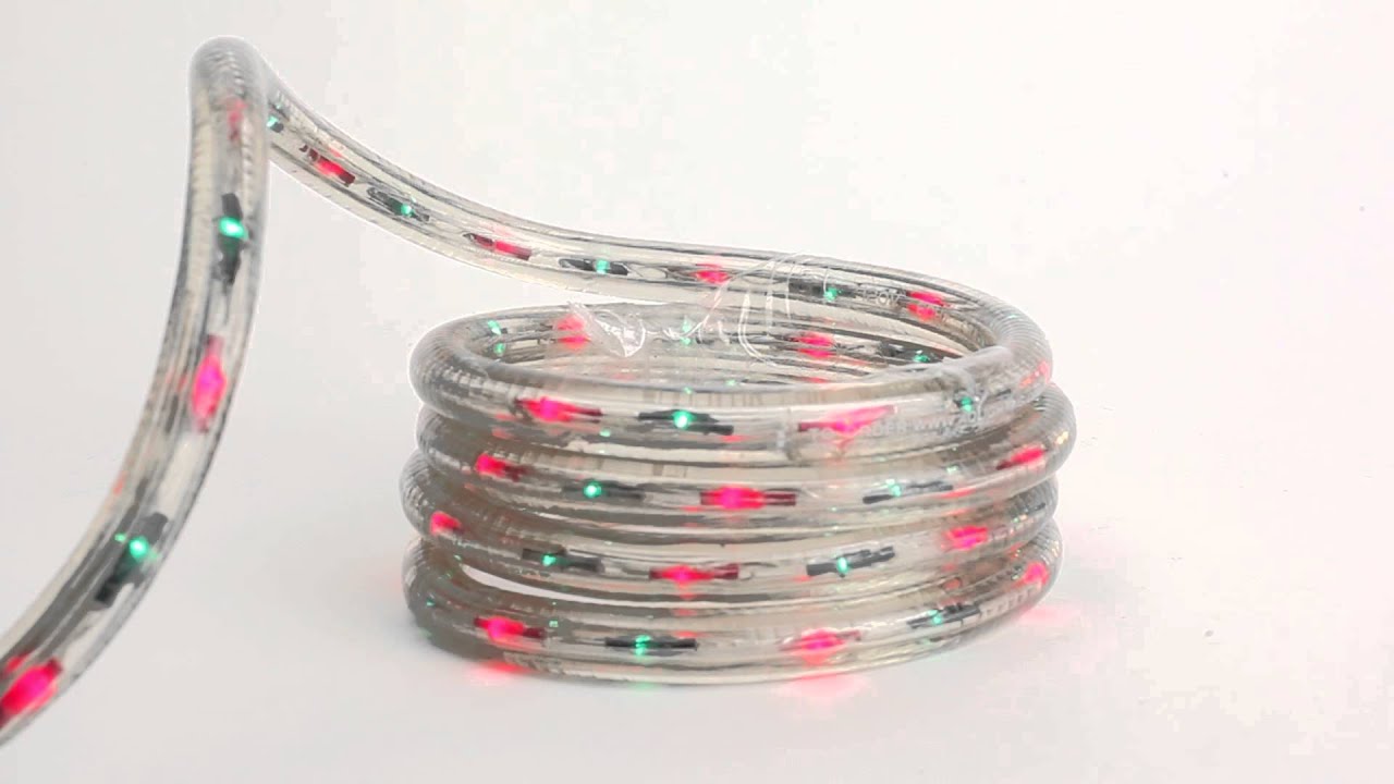 3 Wire Red Green Bi Color Rope Light Lighting Effect Demo - YouTube