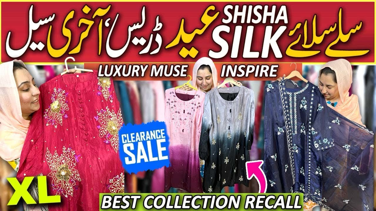 SHISHA SILK,Raw Silk MUSE Work 💥Ready To Wear Eid Dresses| Last ...