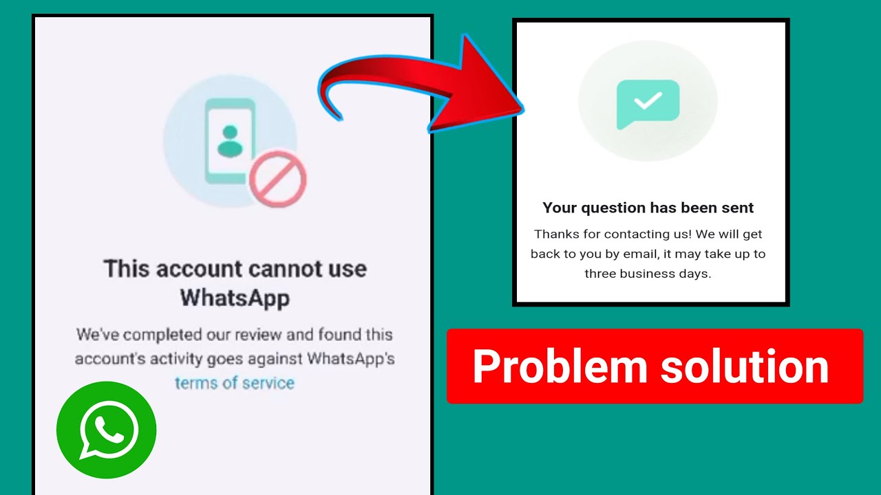 This account cannot use WhatsApp problem Solution Android & iOS.solve ...