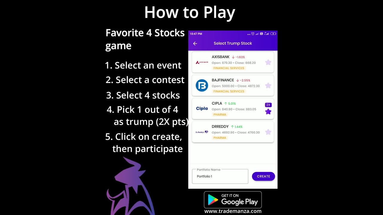 How to play Favorite 4 Stocks Game (English) - YouTube