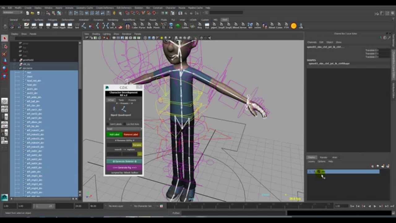 cdk biped rig setup - YouTube