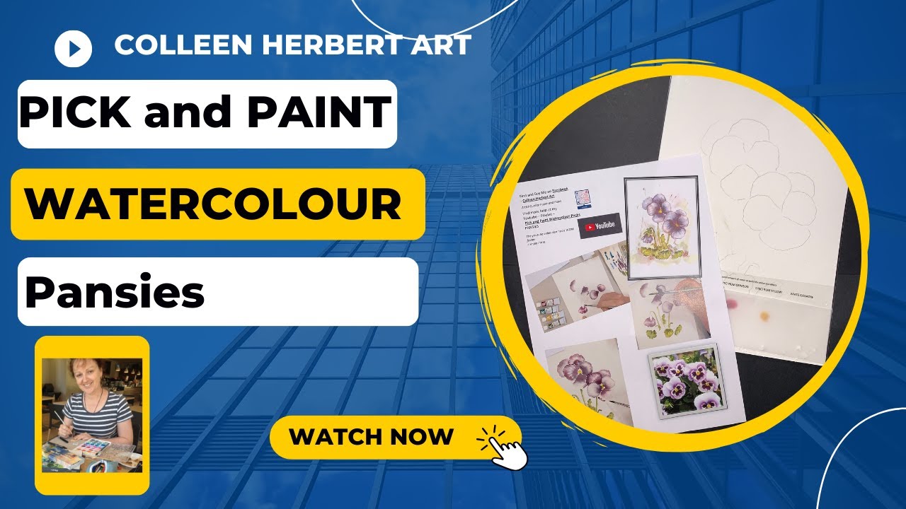 PANSIES How to PICK and PAINT WATERCOLOUR TUTORIALS COLLEEN HERBERT ART - YouTube