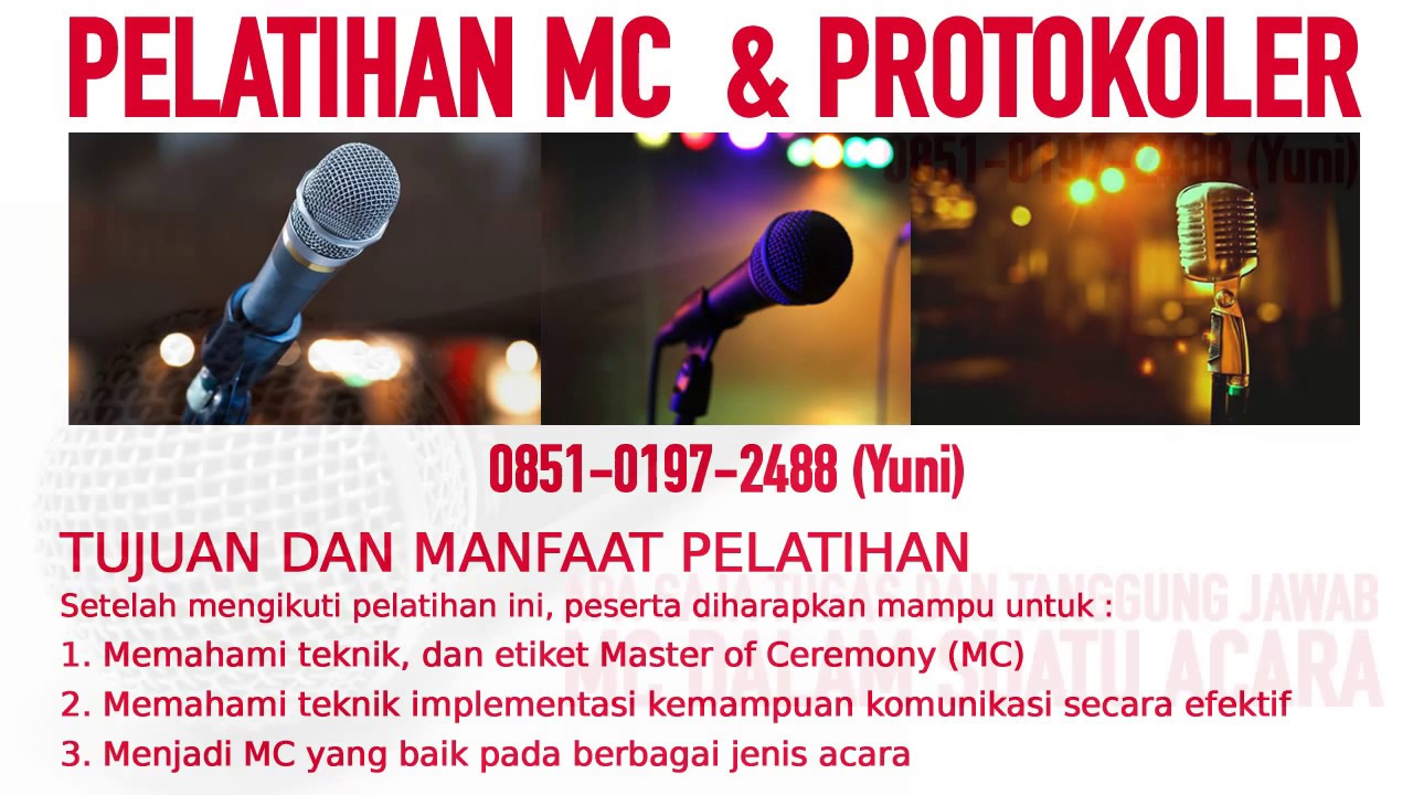 0851-0197-2488 Pelatihan MC Protokoler - YouTube