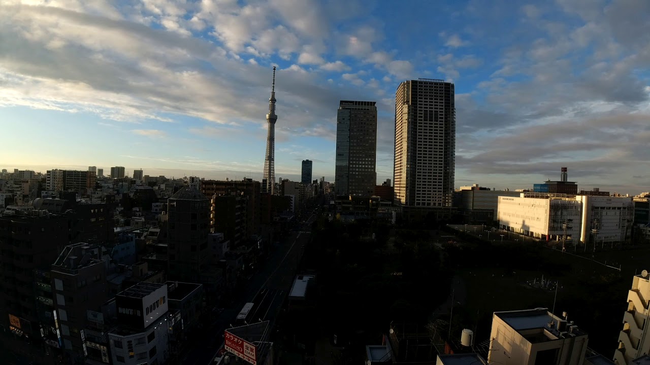 Sunset of TOKYO SKYTREE, time lapse 2019-09-16 - YouTube