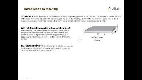Altair HyperWorks Online Training series - Meshing, Analysis & Post ...