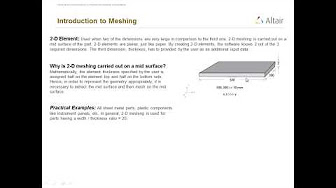 Altair HyperWorks Online Training series - Meshing, Analysis & Post ...