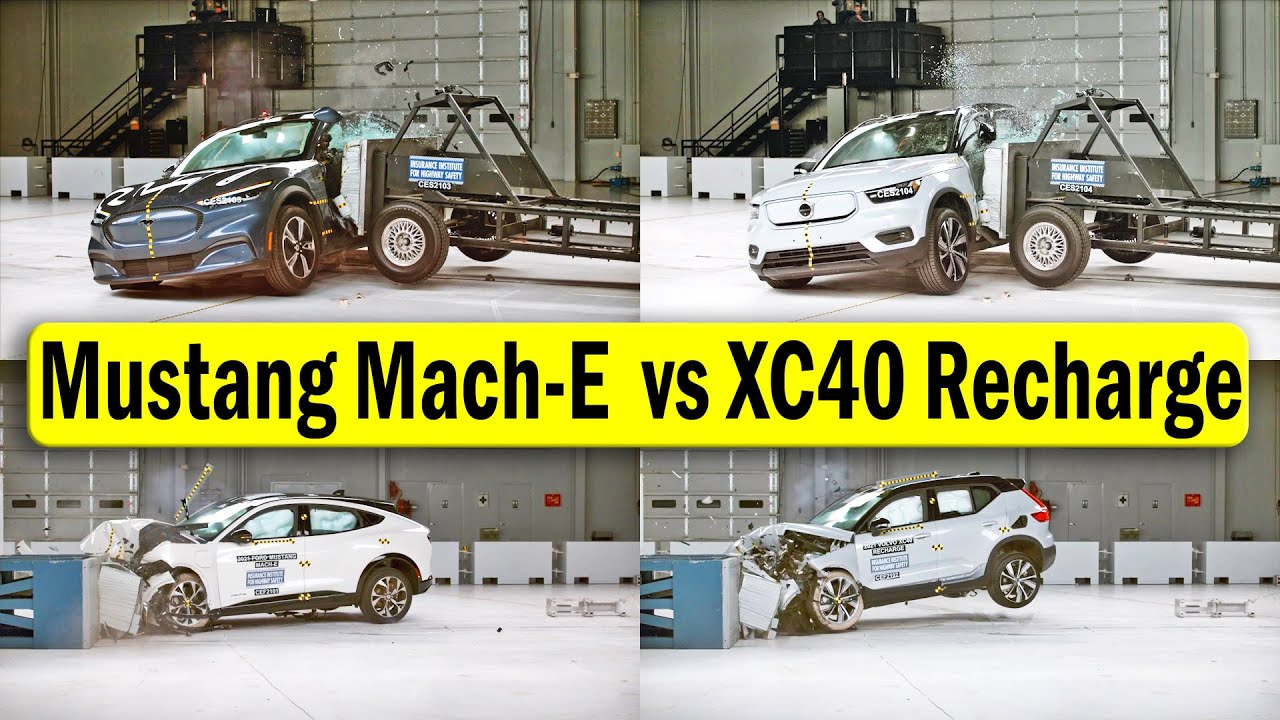 2021 Ford Mustang Mach-E Crash Test vs Volvo XC40 Recharge Crash Test ...