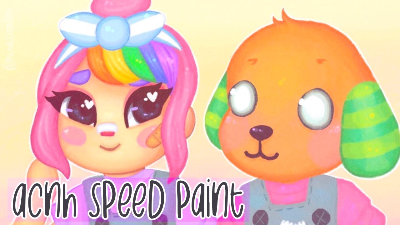 acnh speed paint: misa & biskit - YouTube