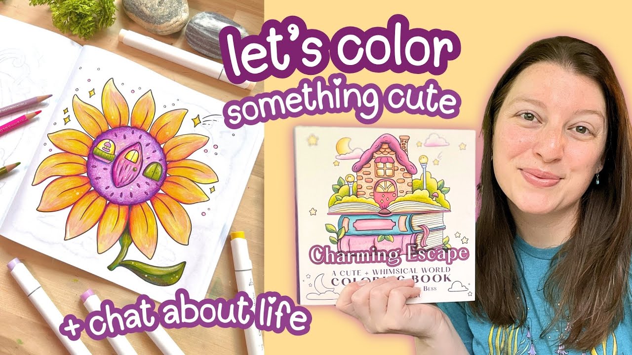 Cute Color Along + Chat 💛 Charming Escape Coloring Book + Life Updates ...
