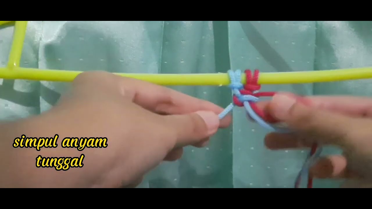 simpul kepala dan simpul tunggal makrame - YouTube