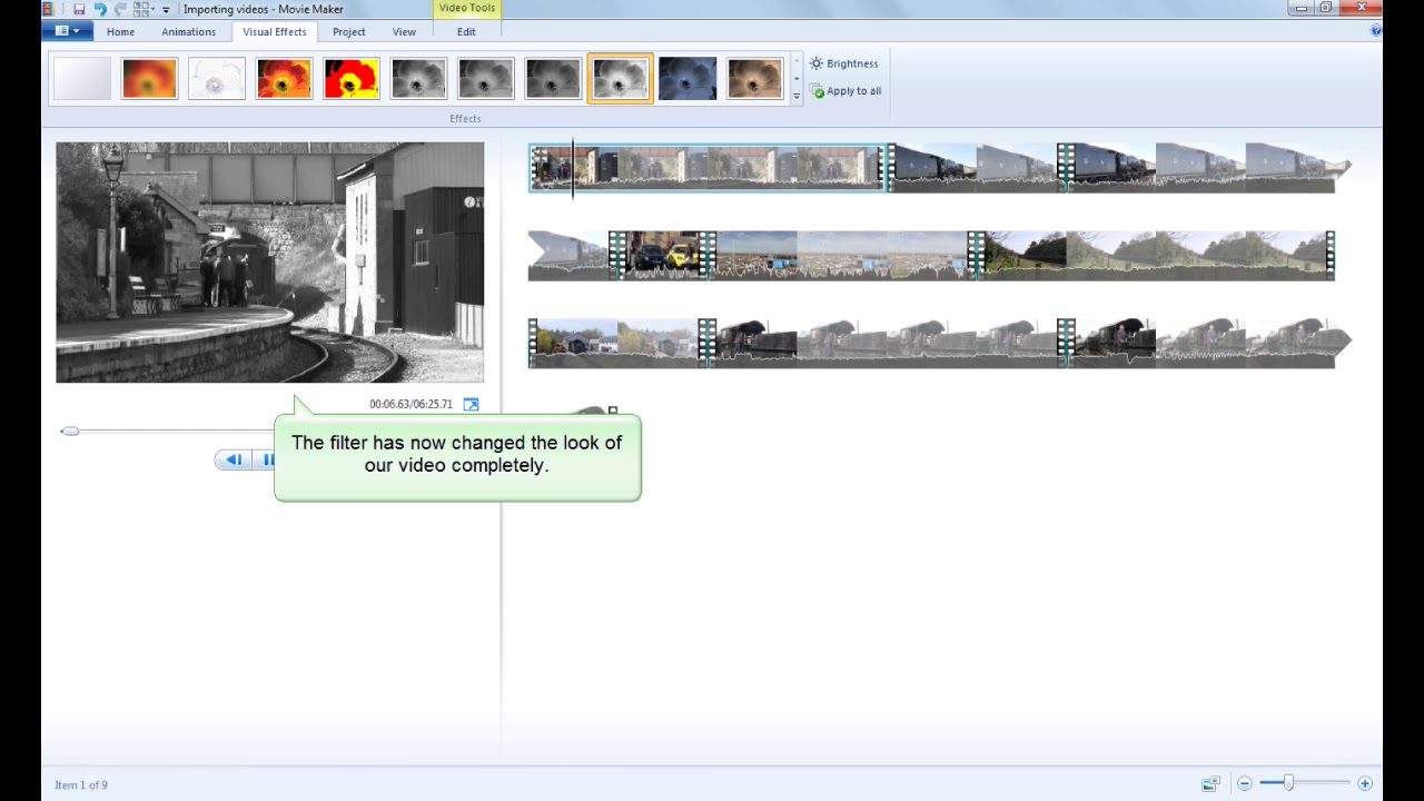 Using Filters In Movie Maker - YouTube
