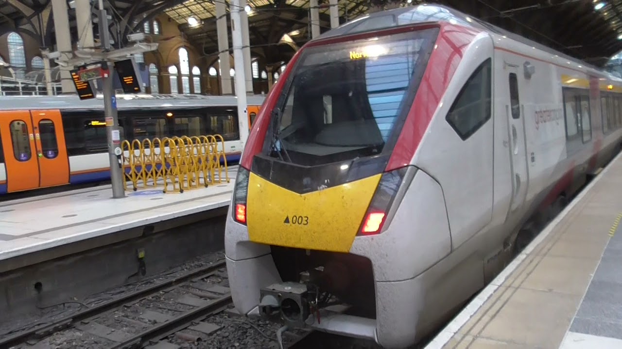 Boarding Greater Anglia Class 745 003 at London Liverpool Street - YouTube