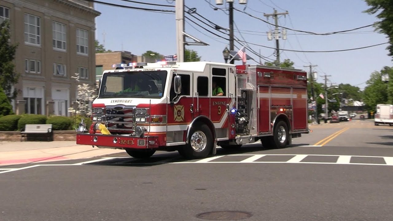 Lyndhurst, NJ Fire Department 32-Engine 3 Responding - YouTube