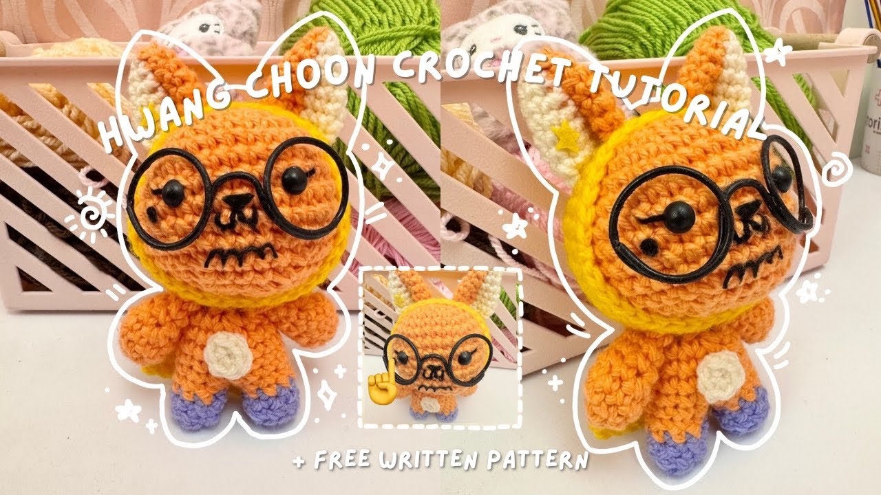 ⋆. 𐙚 ˚ how to crochet hwang choon | txt yeonjun’s ppulbatu tutorial ⊹ ...