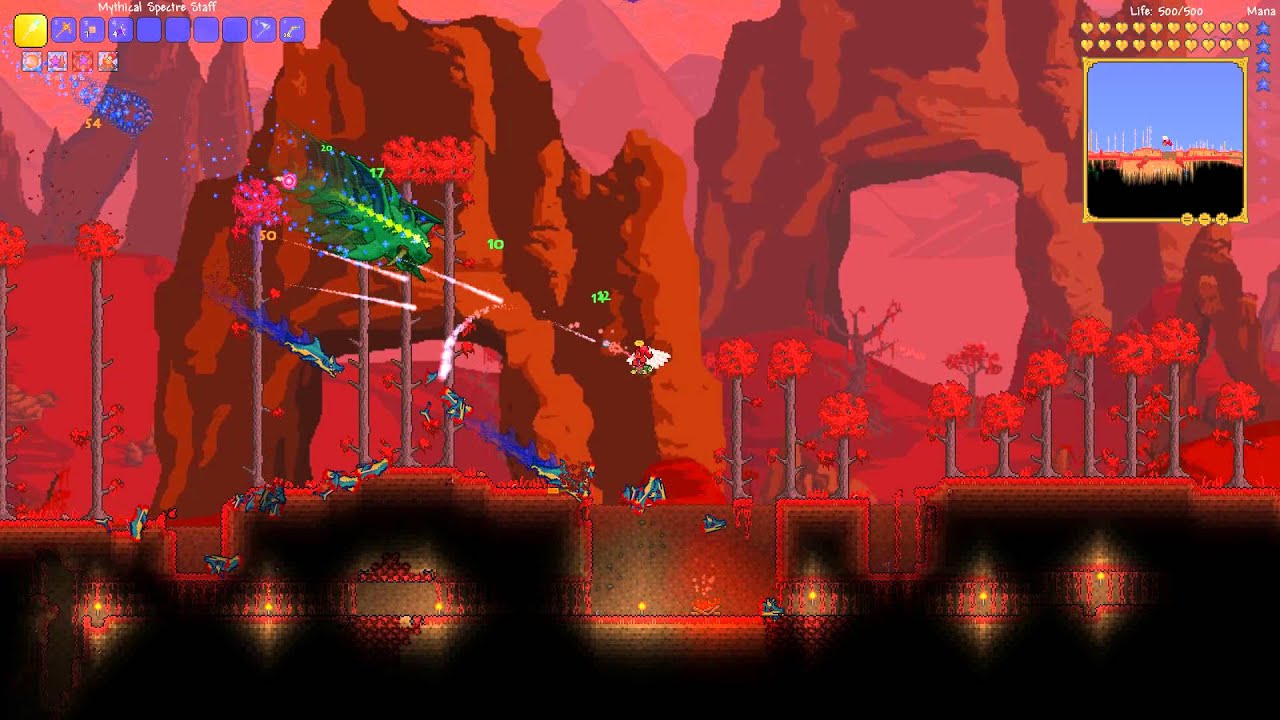 Terraria : Duke Fishron Mage Solo (Spectre sets) - YouTube