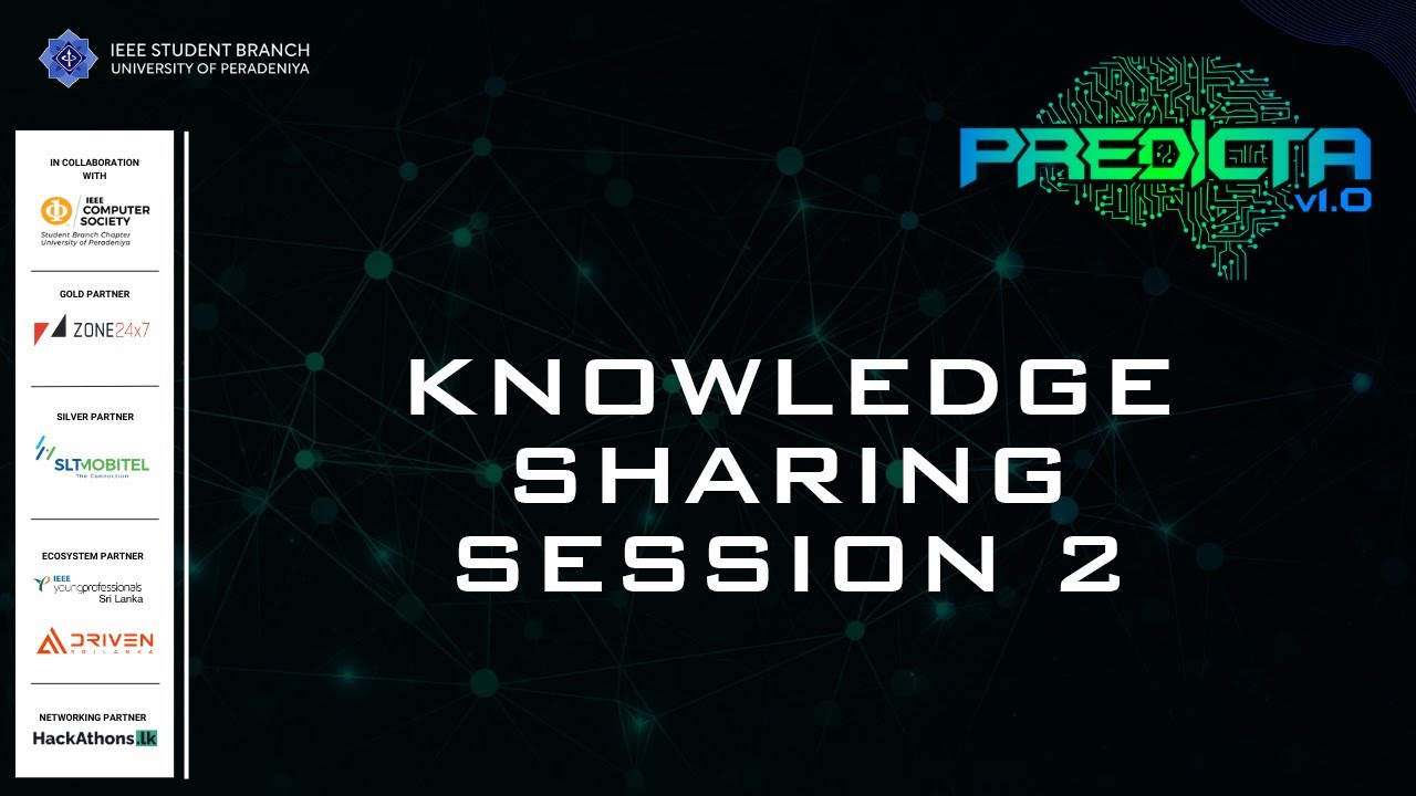 Predicta 1.0 - Knowledge Sharing Session 2 by Dr. Kaneeka Vidanage - 14th of June 2024 - YouTube