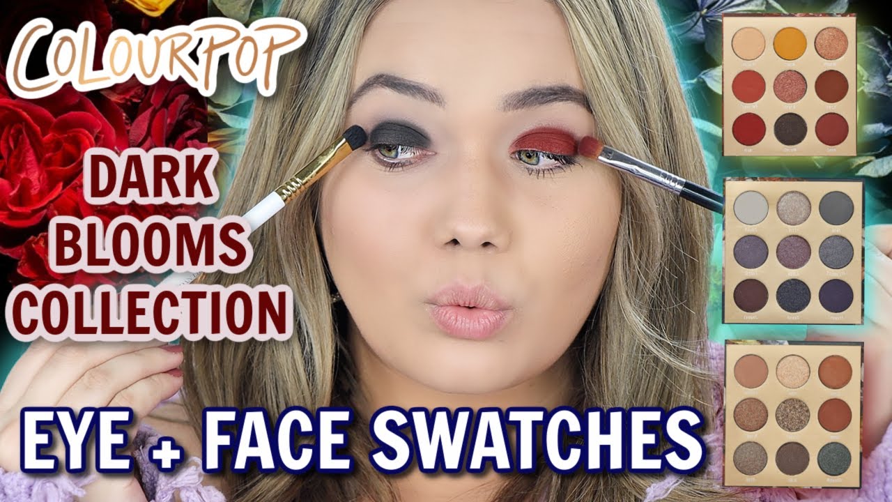 COLOURPOP Dark Bloom Eye Swatches + Full Collection Swatches! - YouTube