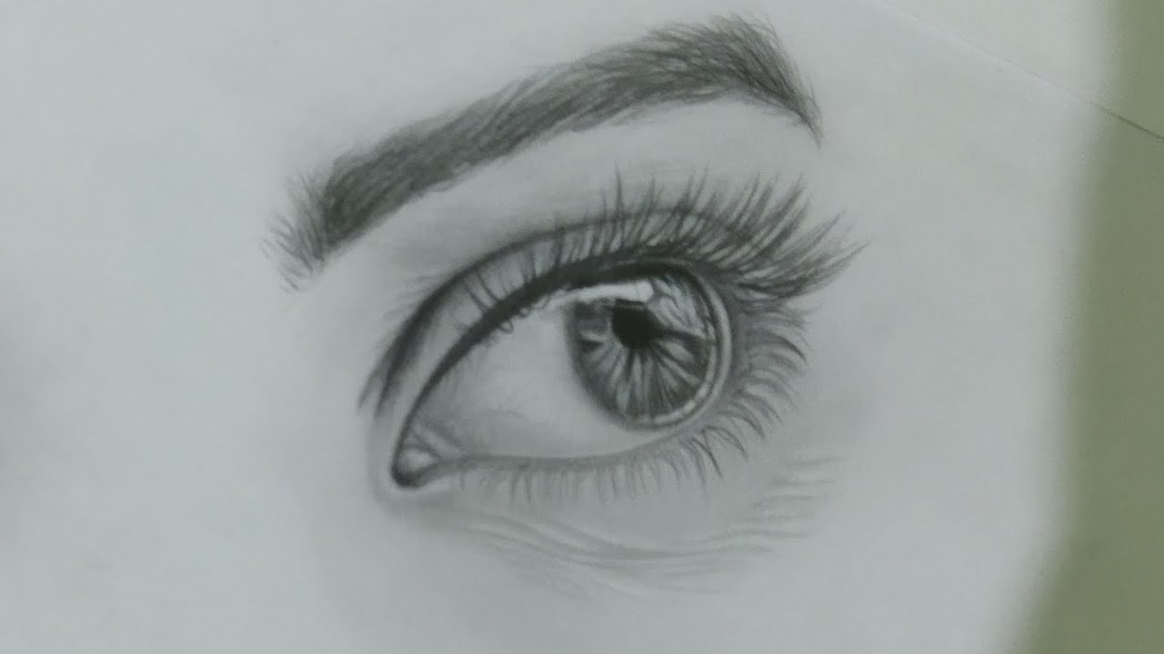 How I Draw A Realistic Eyes With Graphite Pencils #drawing #eyes - YouTube