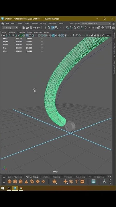 Autodesk Maya Tutorial - How to use Curve Warp Deformer in Maya - YouTube