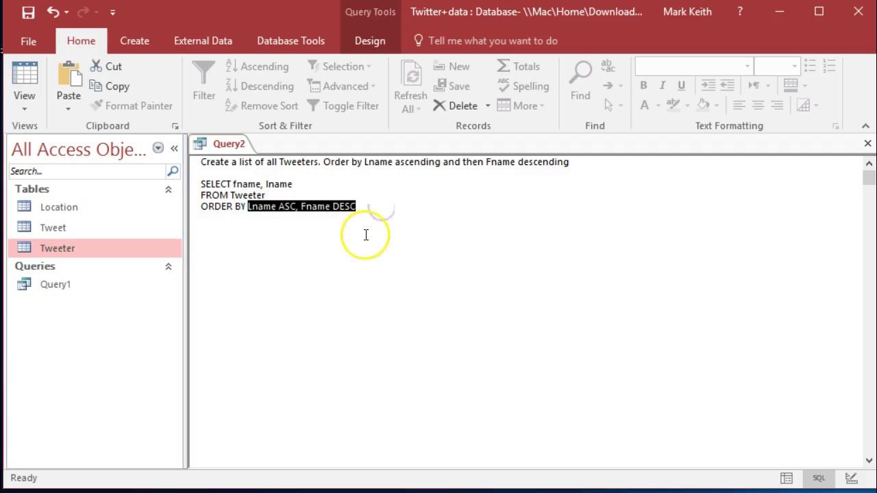 Learn SQL: Query 27: Practice prior concepts - YouTube