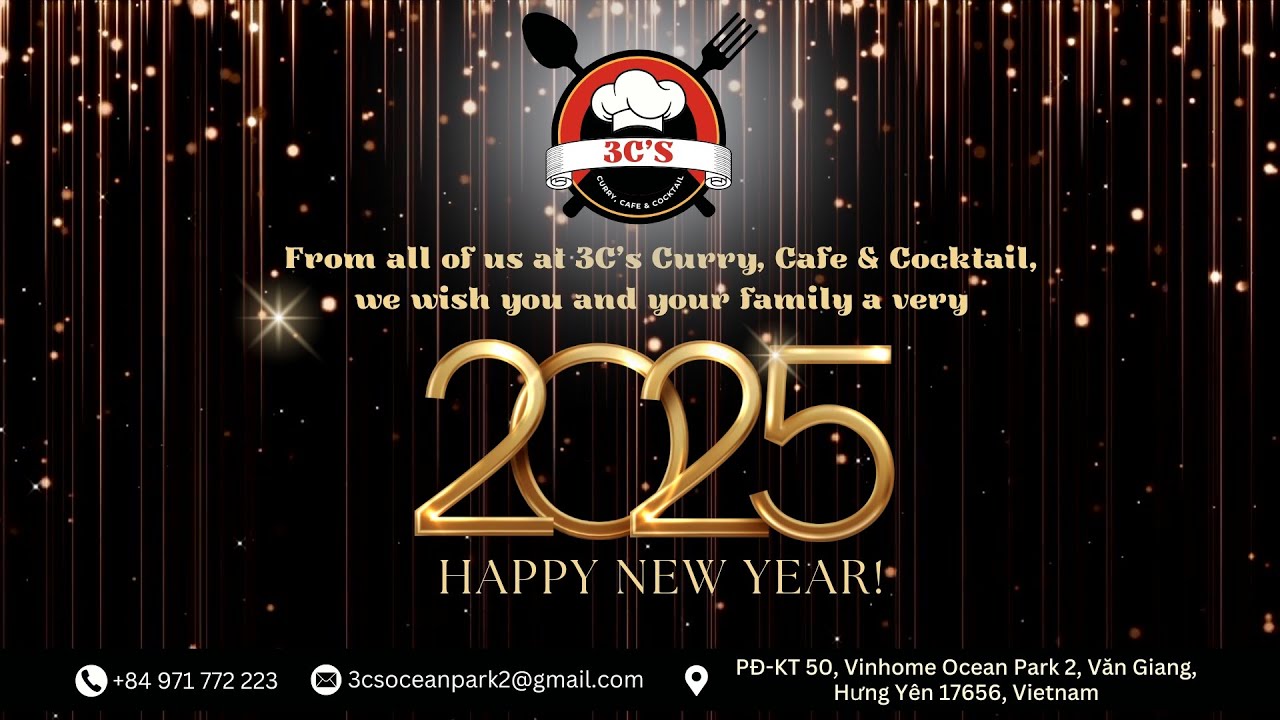 🎉 Welcoming 2025 in Style at 3C’s Curry, Cafe & Cocktail! 🥂 | Happy New ...