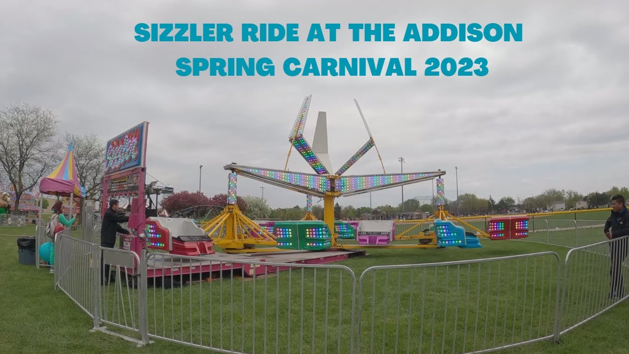 Sizzler Ride At The Addison Spring Carnival 2023 - YouTube