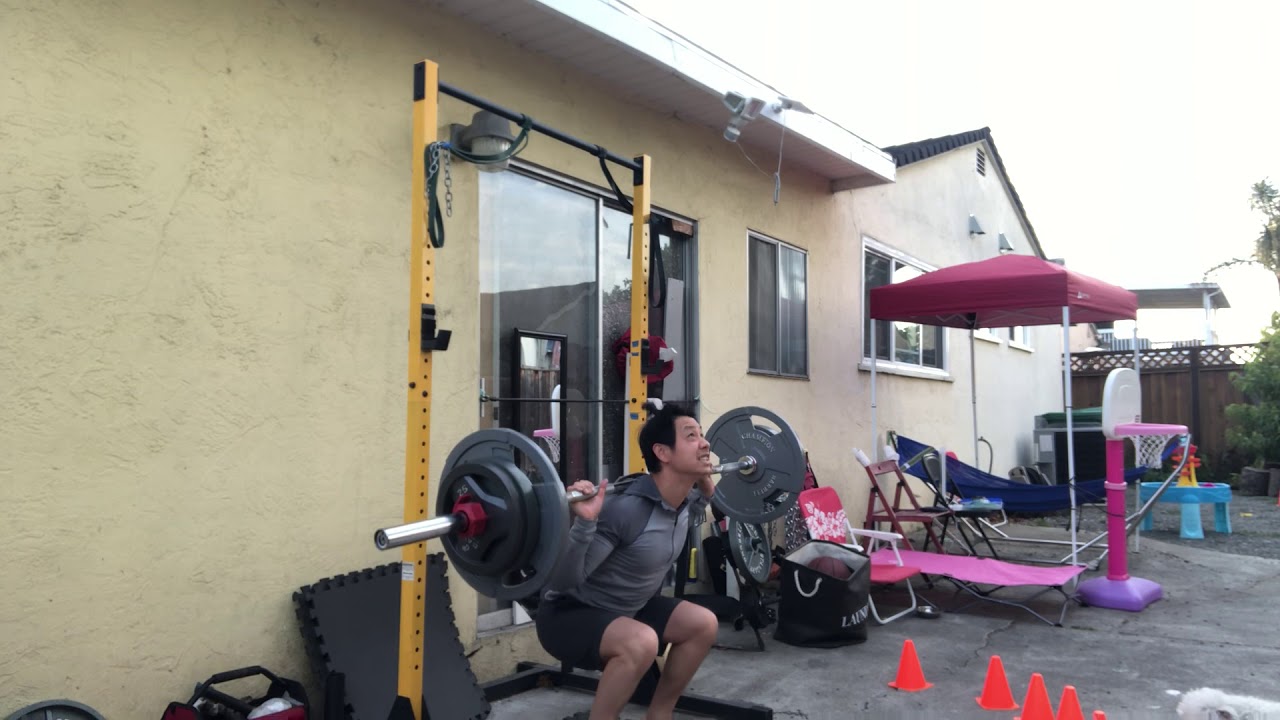 Squats 235x4 @147lbs CAP Power Rack - YouTube
