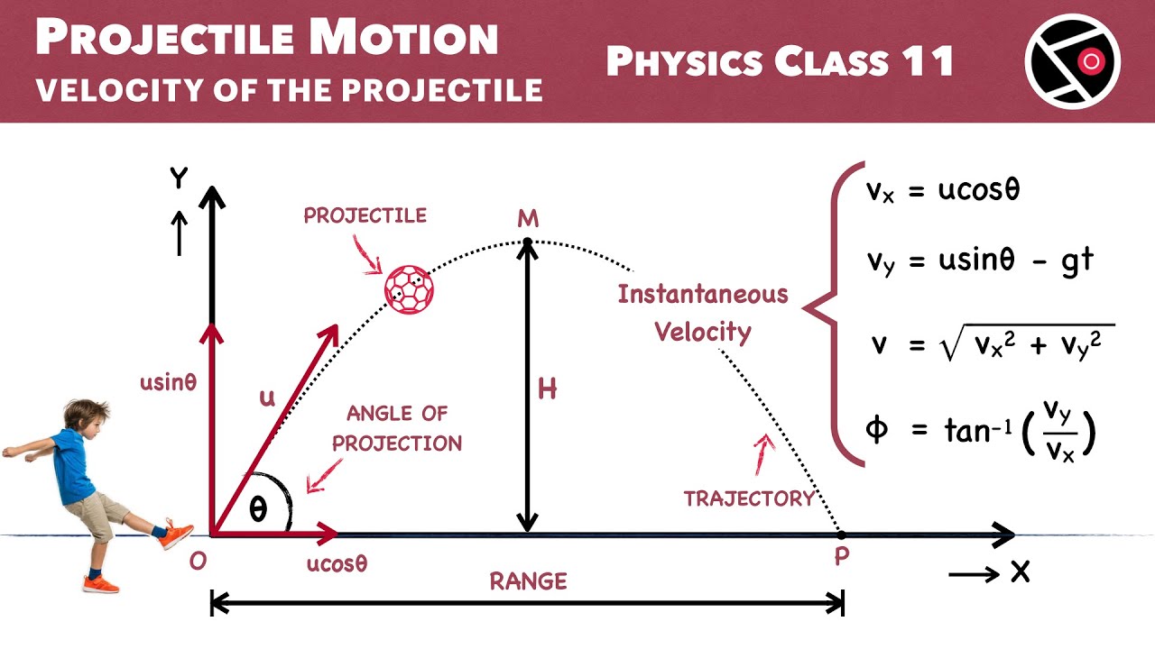 Projectile Motion | Velocity of Projectile | Class 11 Physics | NCERT ...