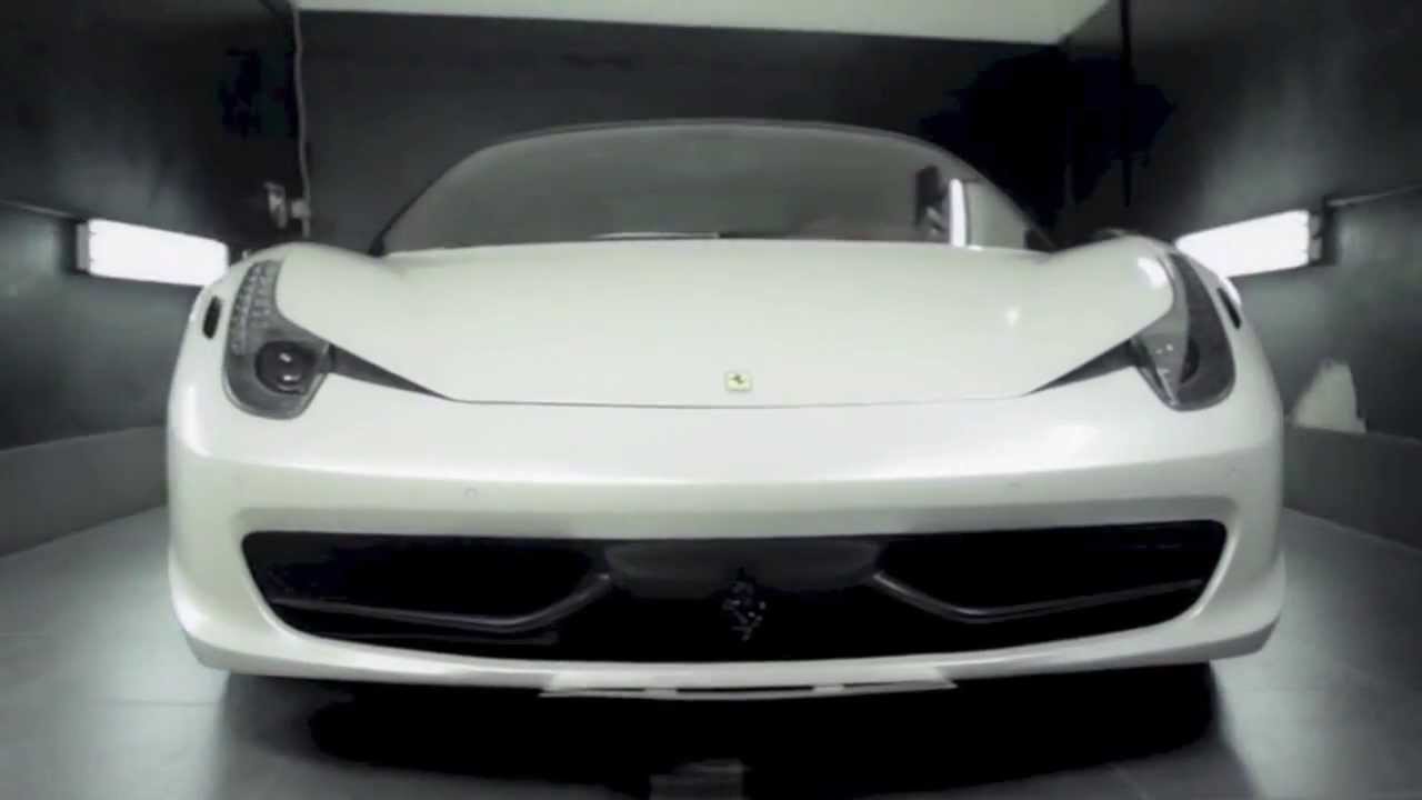vvivid pearl white ferrari 458 Italia with true r carbon black vinyl ...