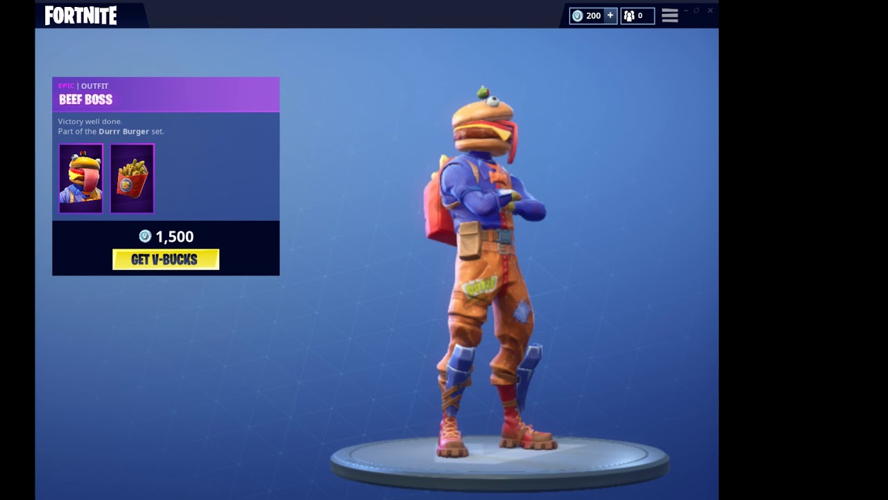 FORTNITE BEEF BOSS RELEASED (NEW DERP HEAD) - YouTube