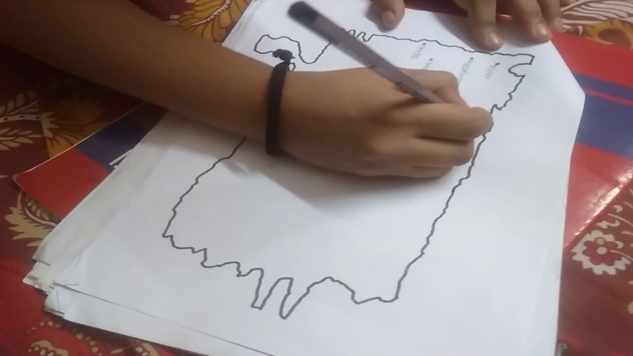 How to draw uttar pradesh map drawing - YouTube