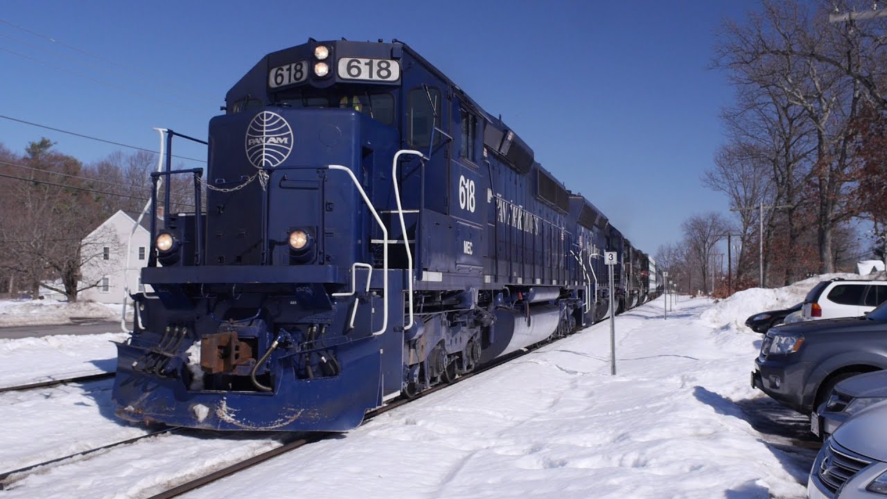 Pan Am Freight with a Swell Horn - YouTube