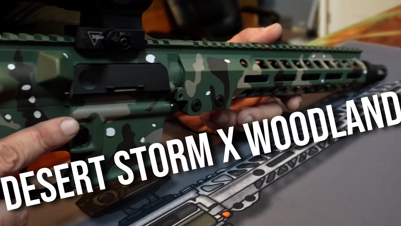Desert Storm Camouflage in Woodland colors! - YouTube