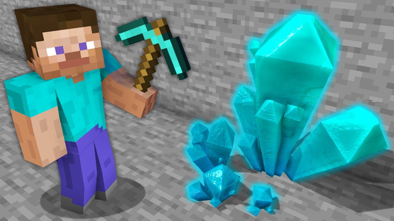 How to find this REALISTIC DIAMOND ORE in Minecraft ! CRYSTAL ! - YouTube