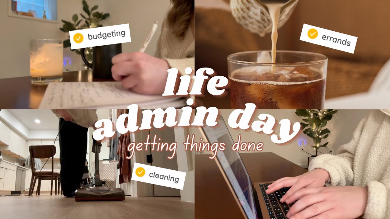 life admin day | productive day in the life + getting things done - YouTube