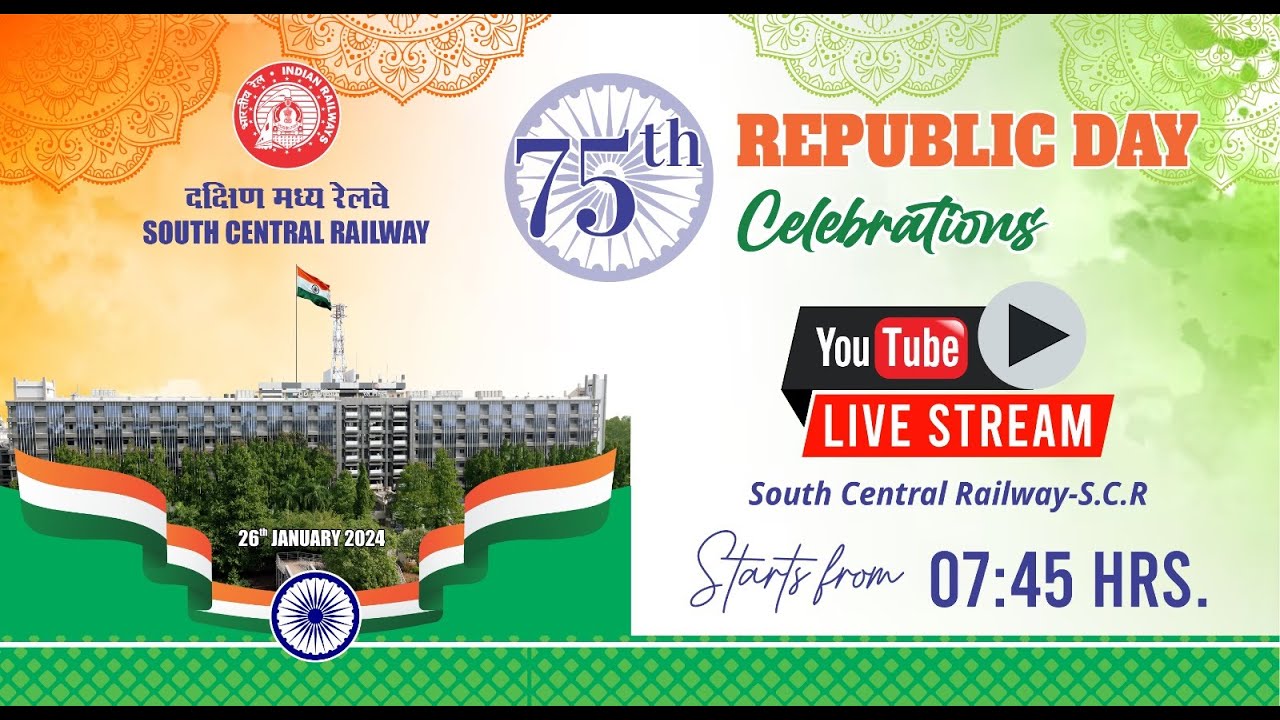 SCR celebrates 75th Republic Day at Railway Sports Complex, SC on 26th ...