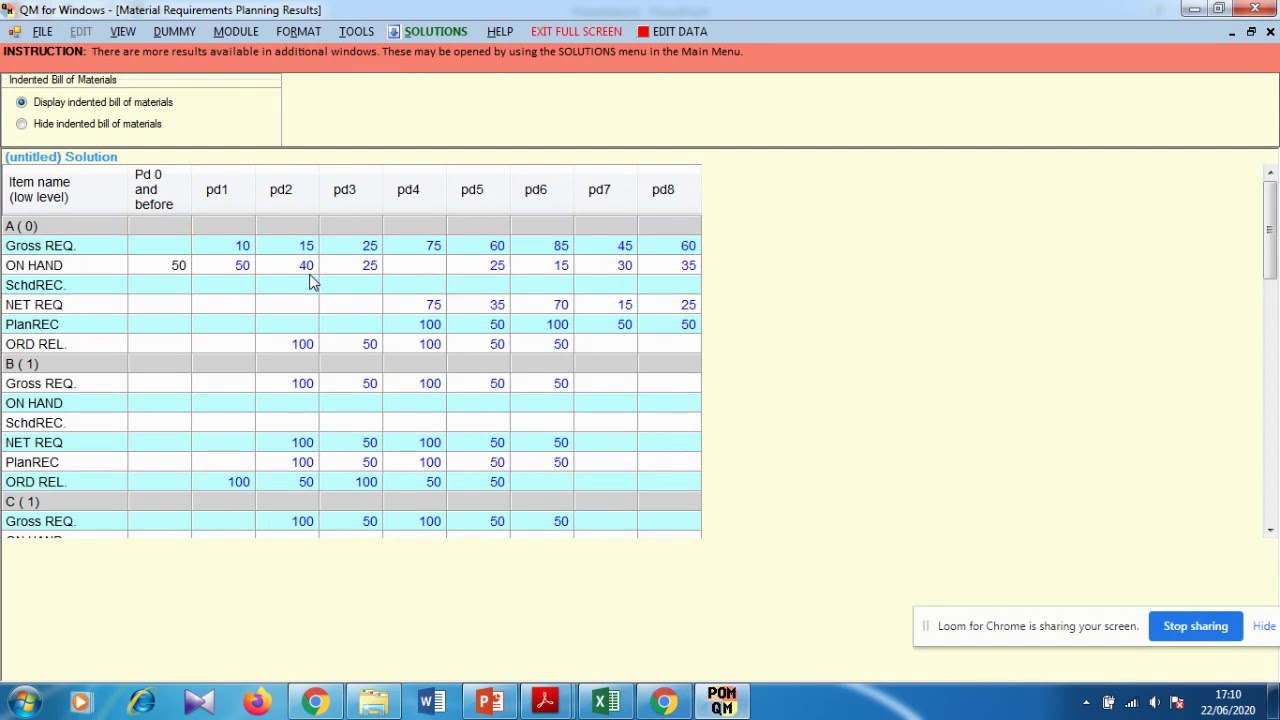 Material Requirement Planning dengan QM for Windows - YouTube