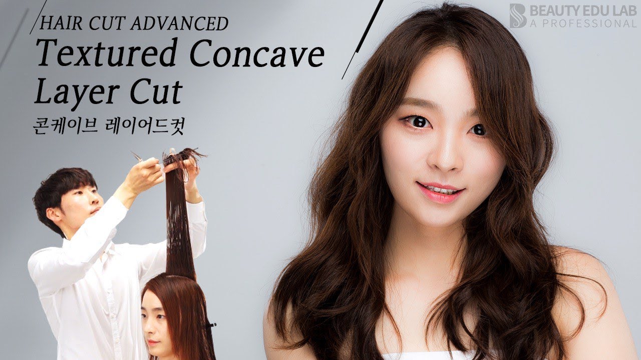 [헤어컷&어드반스드] 콘케이브 긴머리 레이어컷 | K-beauty Concave Layer Cut Tutorial - YouTube