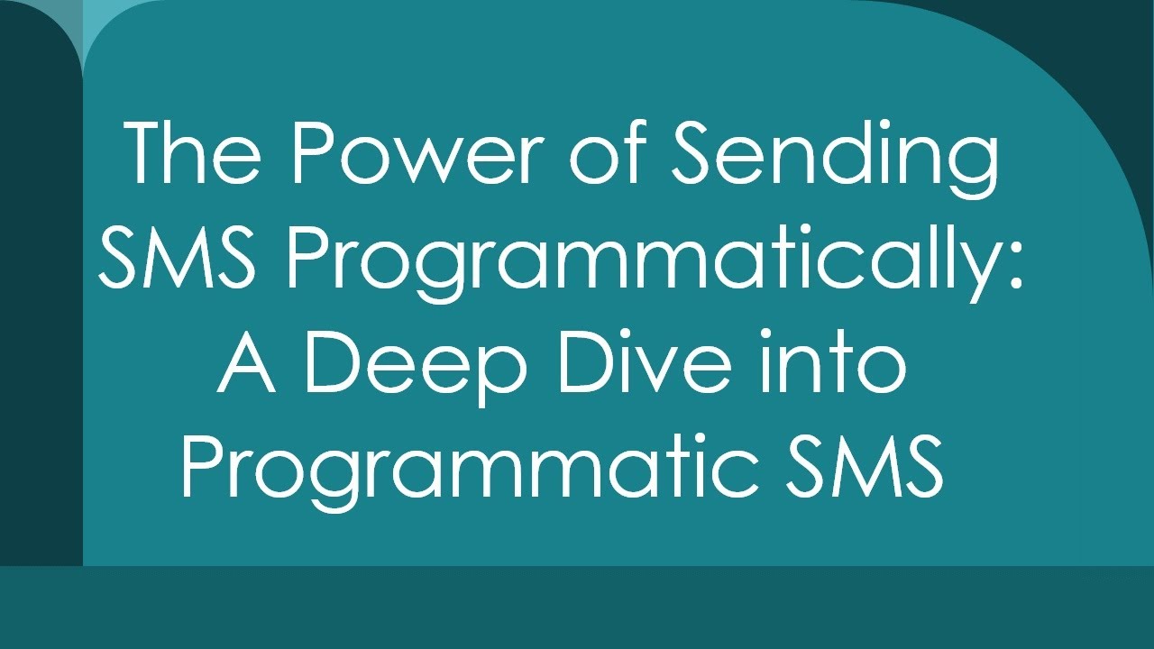 The Power of Sending SMS Programmatically: A Deep Dive into ...