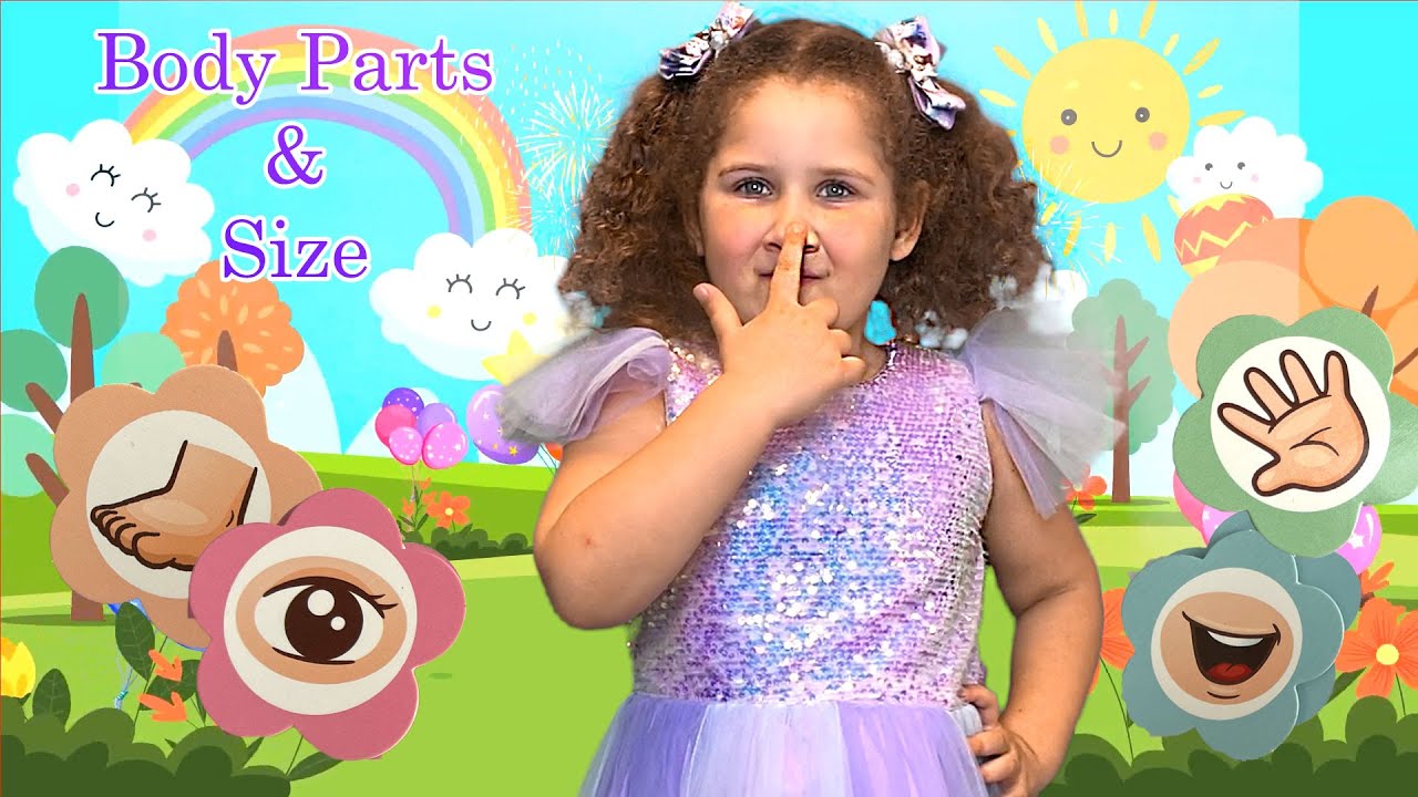 Learn Body Parts & Size in Fun way with Katy Kids TV! Body Parts Song ...