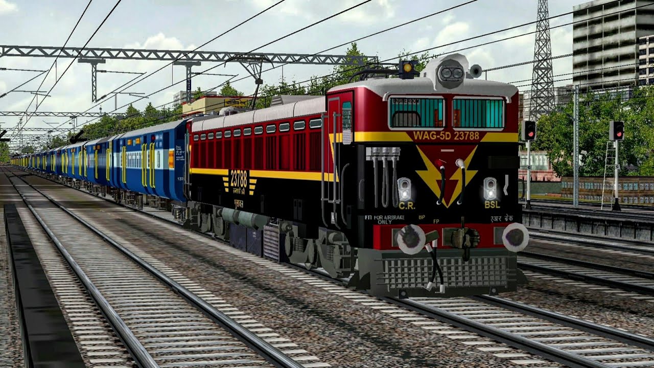 Legendary WAG5-D Startup with Sewagram Express in MSTS Open Rails ...