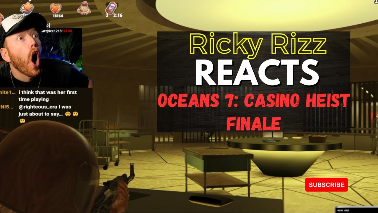 Ricky Rizz Reacts to Oceans 7 Casino Heist Finale! 🤯 #gtarp - YouTube