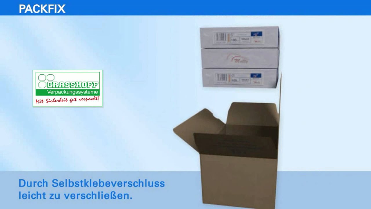 Versandverpackung Packfix | Grasshoff Verpackungssysteme - YouTube
