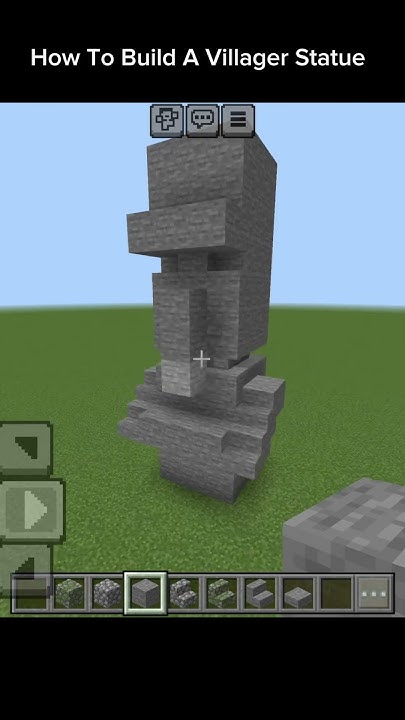 How To Build A Stone Villager Statue 🗿 🌴 #minecraft #shorts (Channel ...