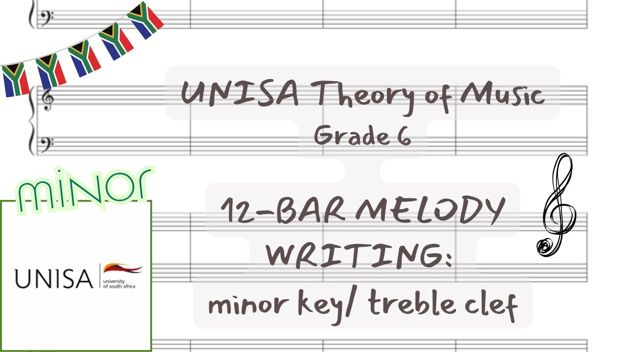 12-Bar Melody Writing in a Minor Key in the Treble Clef - Grade 6 UNISA ...