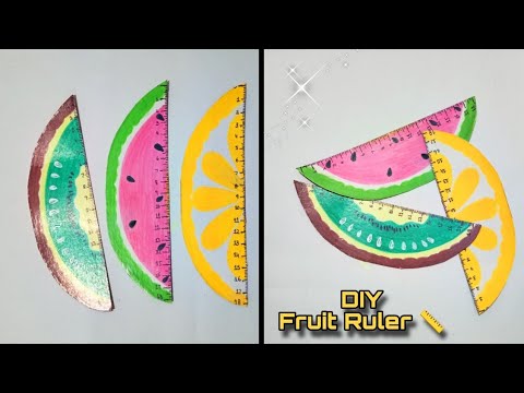 DIY Fruit ruler 📏 /DIY ruler / DIY Craft / How to make a ruler at home ...