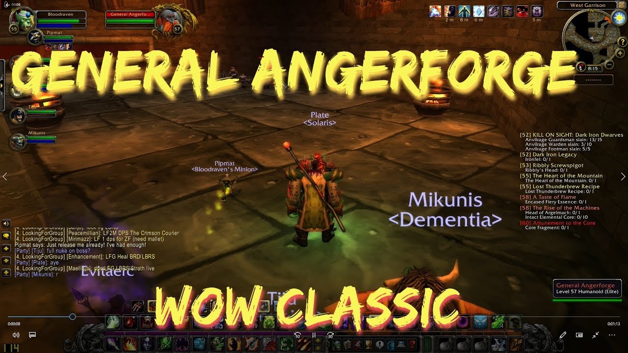 WoW Classic/General Angerforge - YouTube