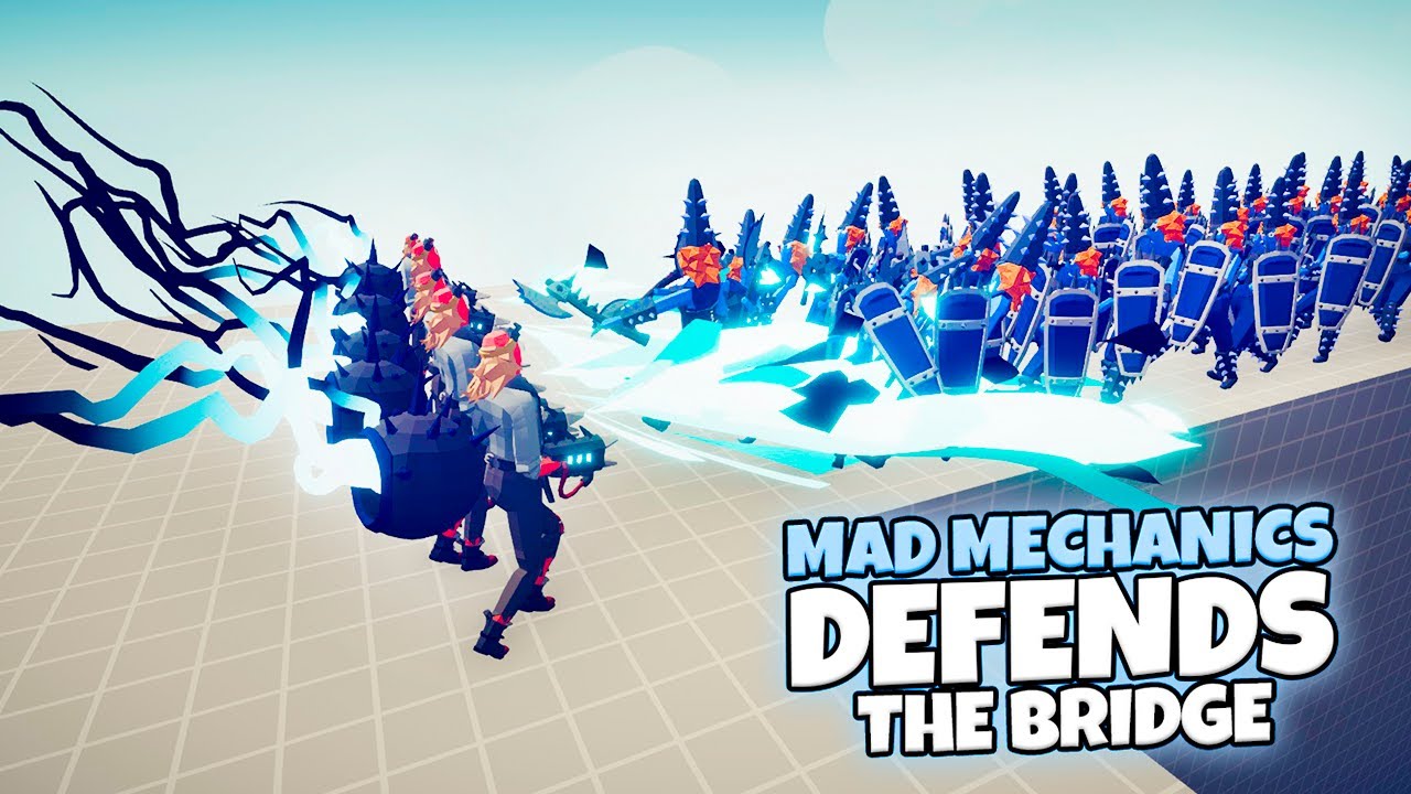 MAD MECHANICS DEFENDS THE BRIDGE | TABS Update Gameplay - YouTube