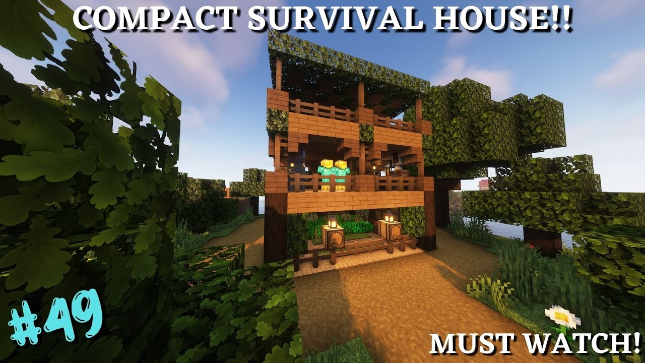 Do this now! How to build A Wooden Compact Survival House Minecraft ...